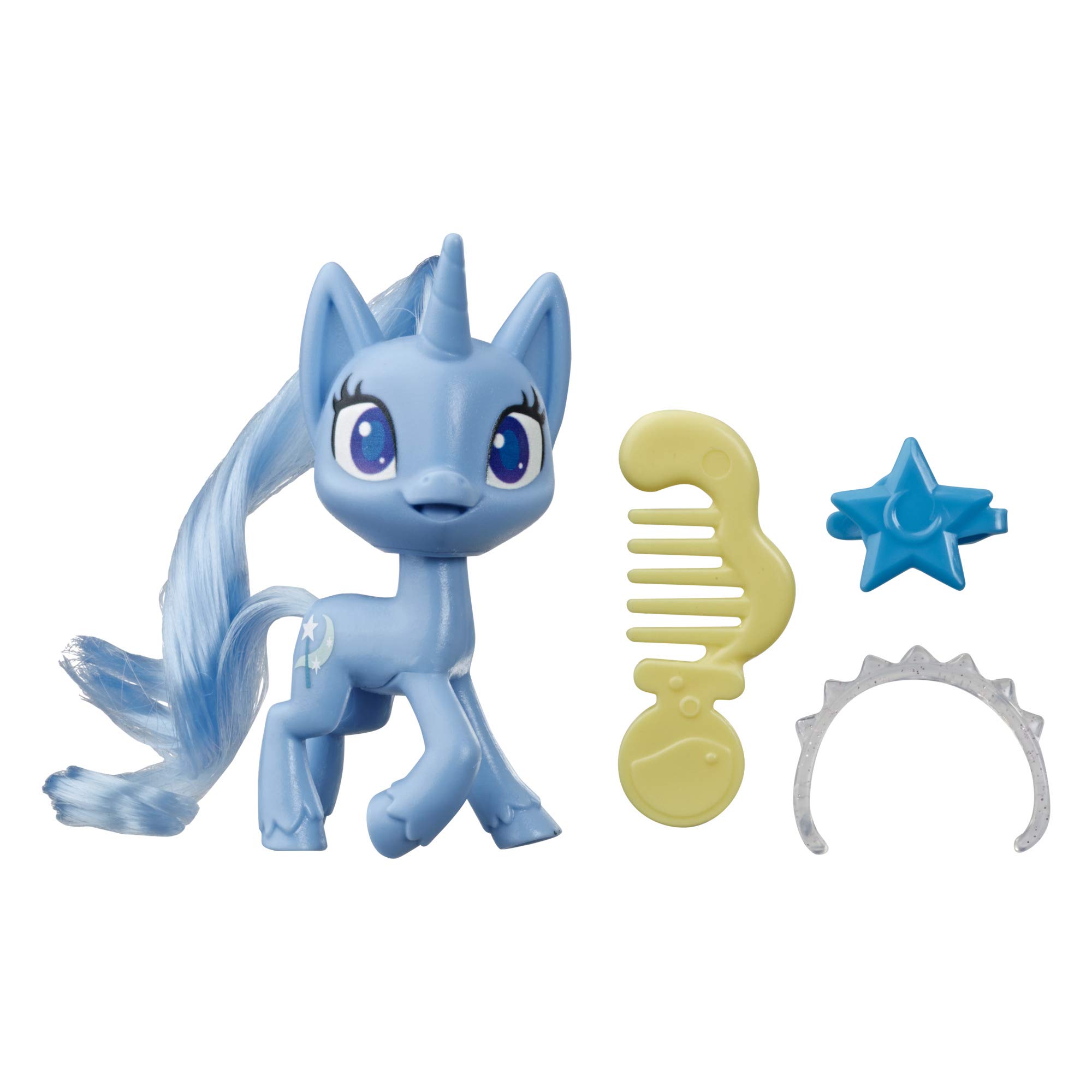 My Little Pony Potion Pony 3-Pack - Twilight Sparkle, Applejack, and Trixie Lulamoon 3-Inch Pony Toys with Brushable Hair, 15 Accessories