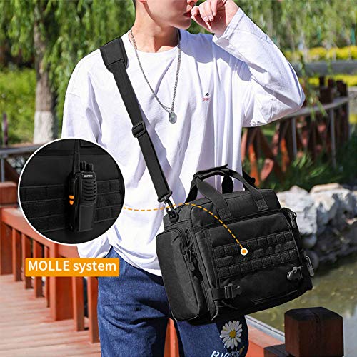 CamGo Tactical Briefcase 14 inch Laptop Messenger Bag Military Style Shoulder Bag Handbag for Men