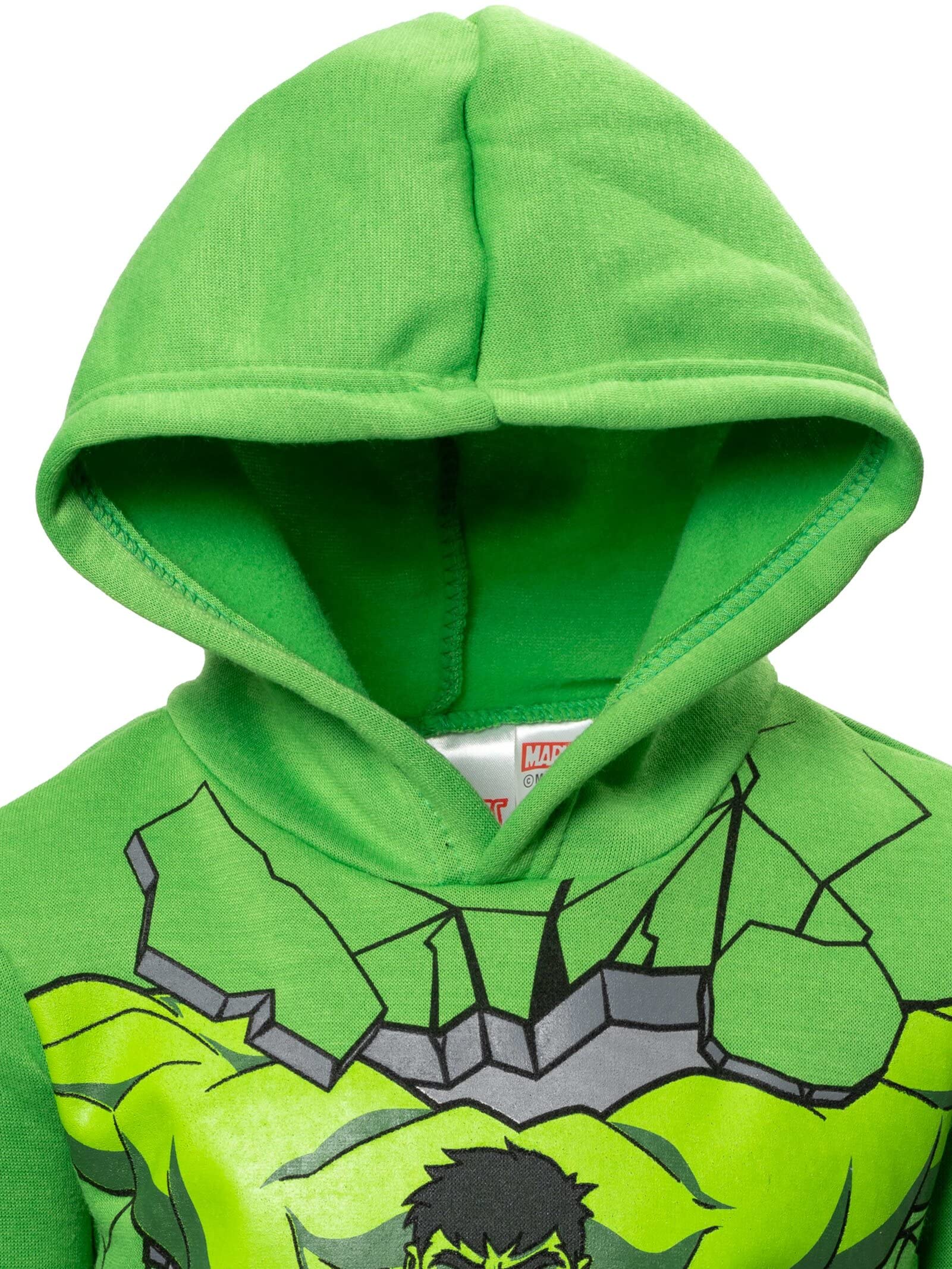 Marvel Avengers Hulk Little Boys Fleece Pullover Hoodie and Pants Outfit Set Green/Black 7-8