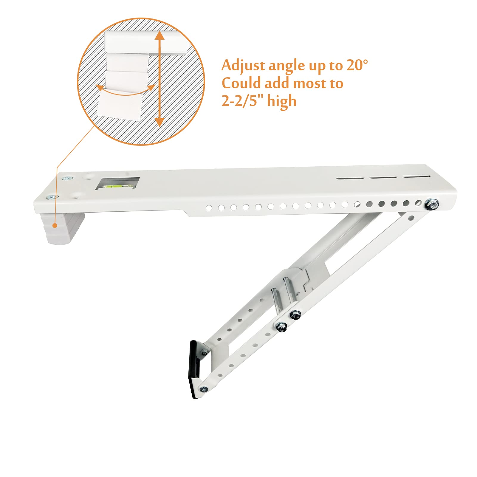 Foozet Window Air Conditioner Support Bracket Heavy Duty, Up to 165 lbs, Fits Up to 24K btu A/C Unit