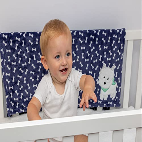 Plush Fleece Throw and Receiving Baby Blankets for Boys and Girls 30x36 (Fluffy Puppy)