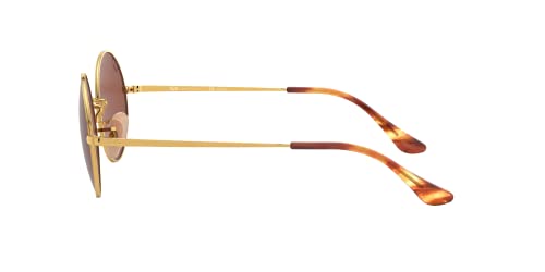 Ray-Ban Rb1970 Oval Sunglasses, Gold/Polarized Purple, 54 mm