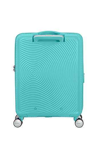 American Tourister Unisex_Adult Soundbox, Blue (Poolside Blue), Spinner S EXP (55 cm-41 L)