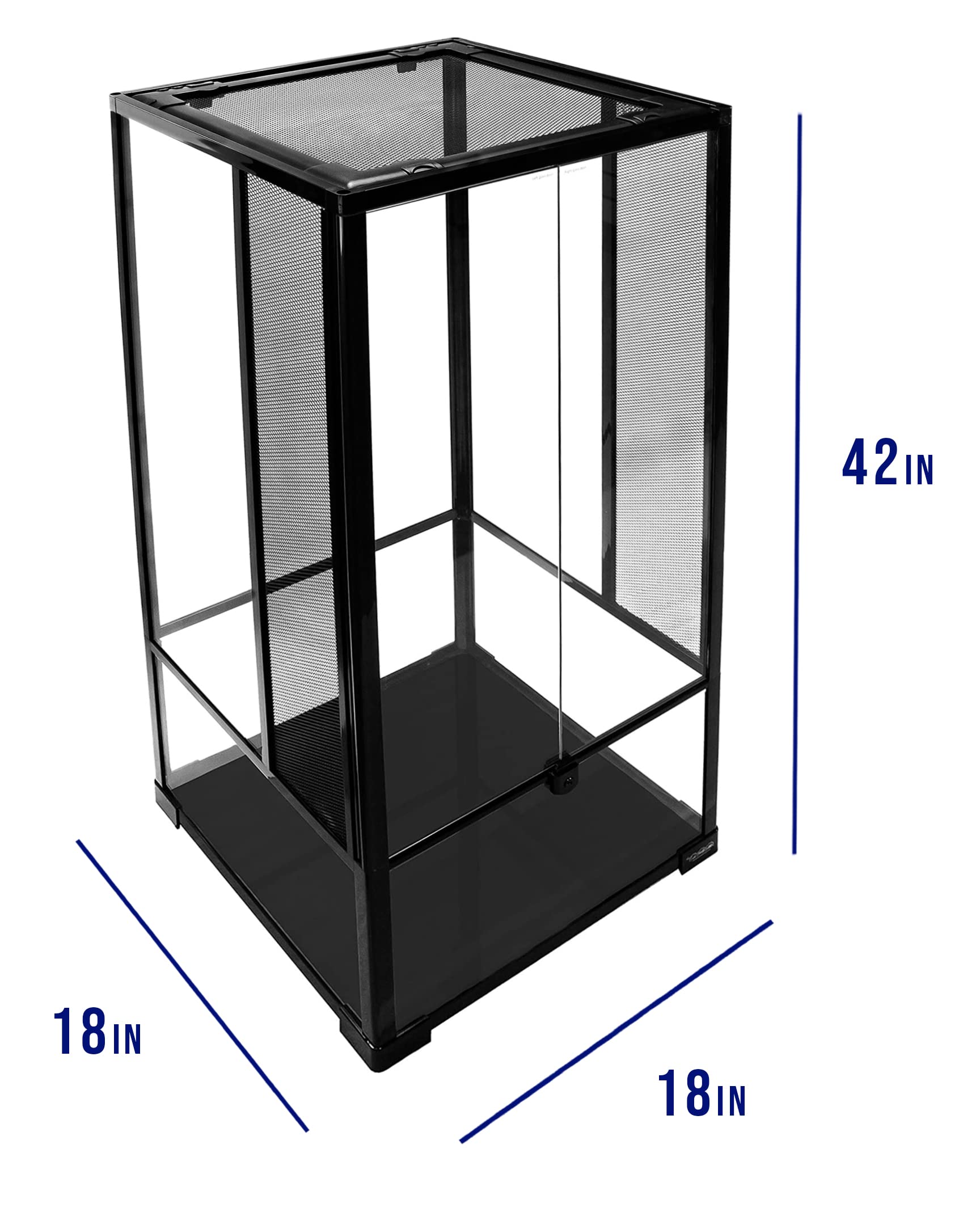 Carolina Custom Cages, BDH 18Lx18Wx42H Bio Deep Hybrid Terrarium; Easy Assembly