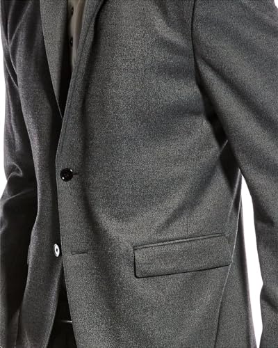 Theory Mens,Wool Blend Sport Jacket,Clinton, Black Melange/Black, 44
