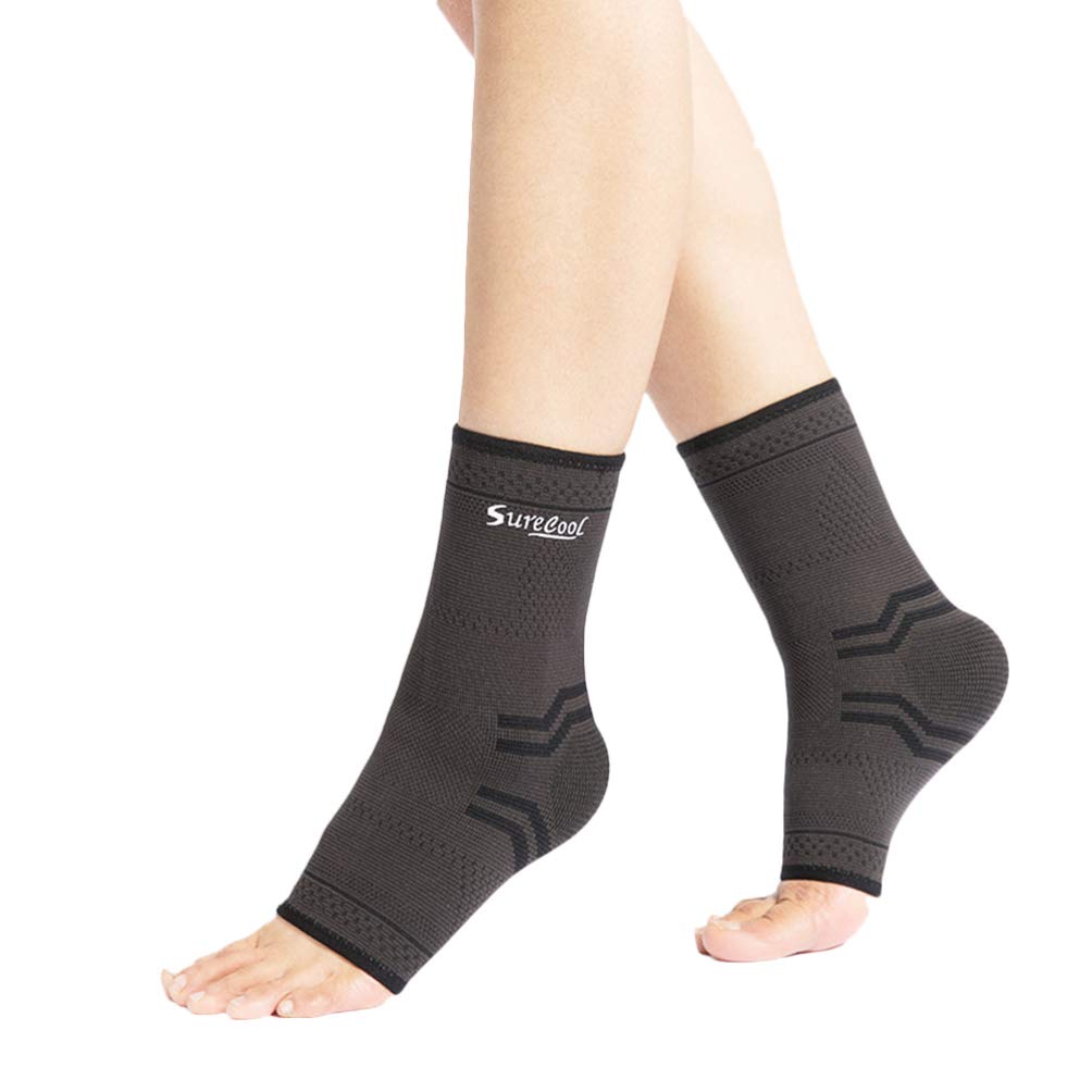 Milisten Night Splint Plantar Socks Ankle Sleeves Socks Ankle Support Socks for Arch Support Foot Ankle Swelling Achilles Tendon Joint Pain Injury Size L(Black) Splint