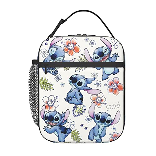 Cute Lunch Box for Girls Boys Cartoon Anime Lunch Bags Portable Insulated Lunch Tote Bag Thermal Cooler Bag for Work School Outdoor