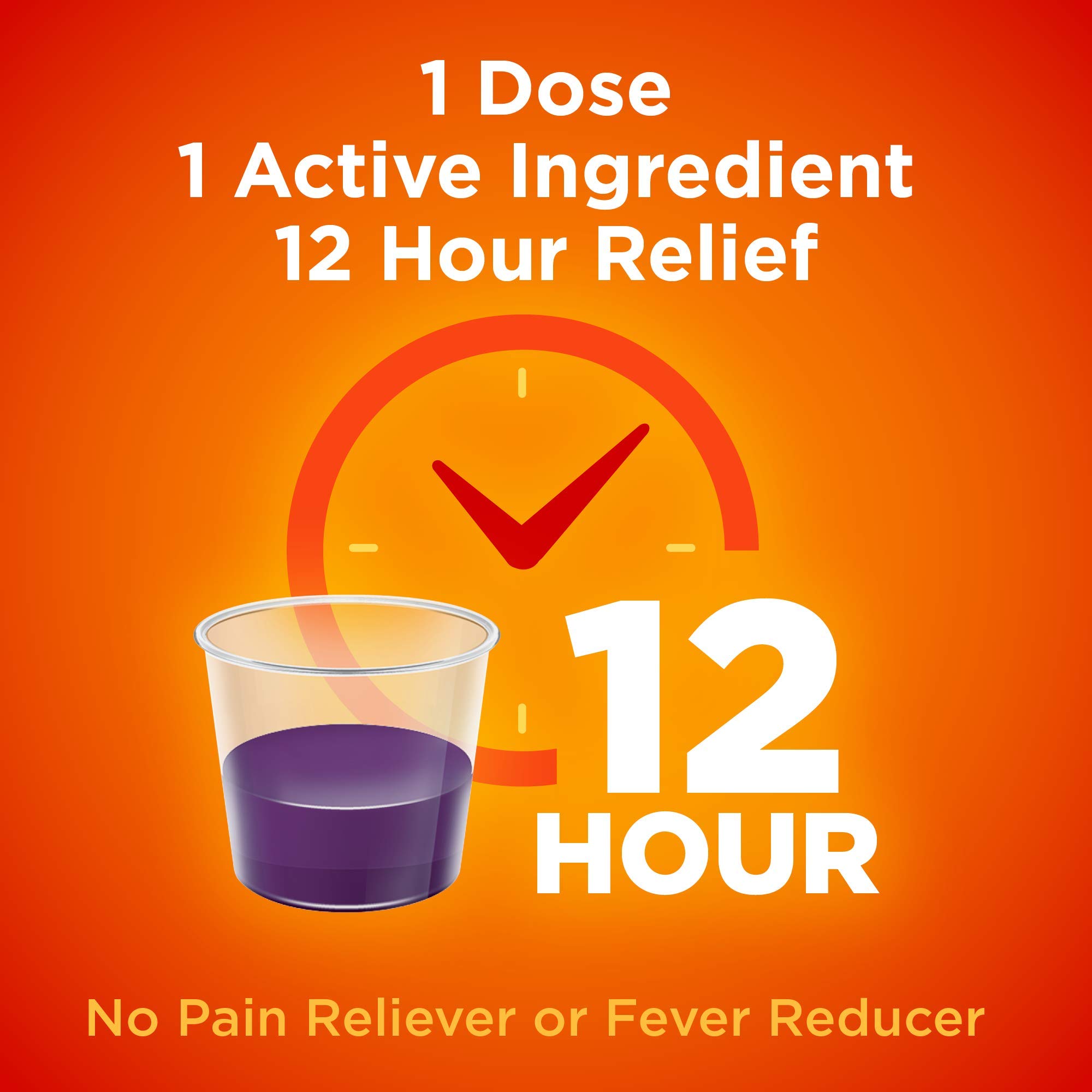 Amazon Basic Care 12 Hour Cough DM Syrup, Extended-Release Dextromethorphan, Grape Flavor Liquid Medicine, 5 fl oz (Pack of 1)