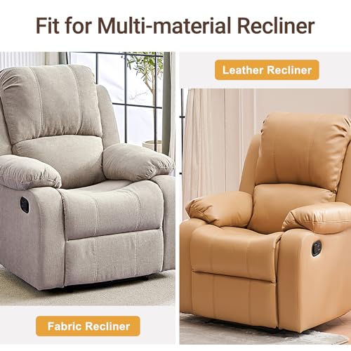 ROSE HOME FASHION Anti-Slip Oversized Recliner Cover for Leather Sofa&Oversized Recliner Covers, Slipcovers for Recliner, Recliner Chair Covers, Double Diamond (Recliner-Oversized:Navy)