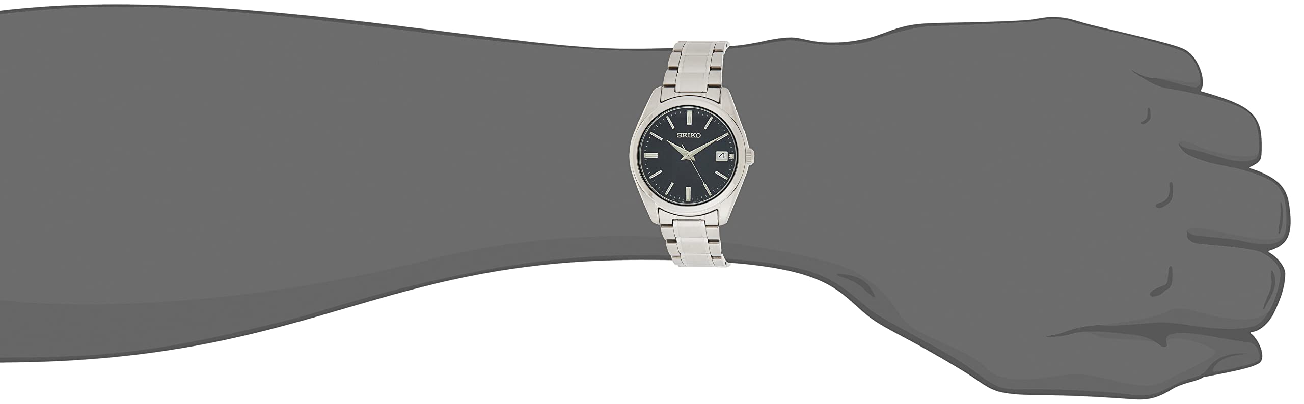 Seiko Men's Essentials Japanese Quartz With Stainless Steel Strap, Silver (Model: SUR309)