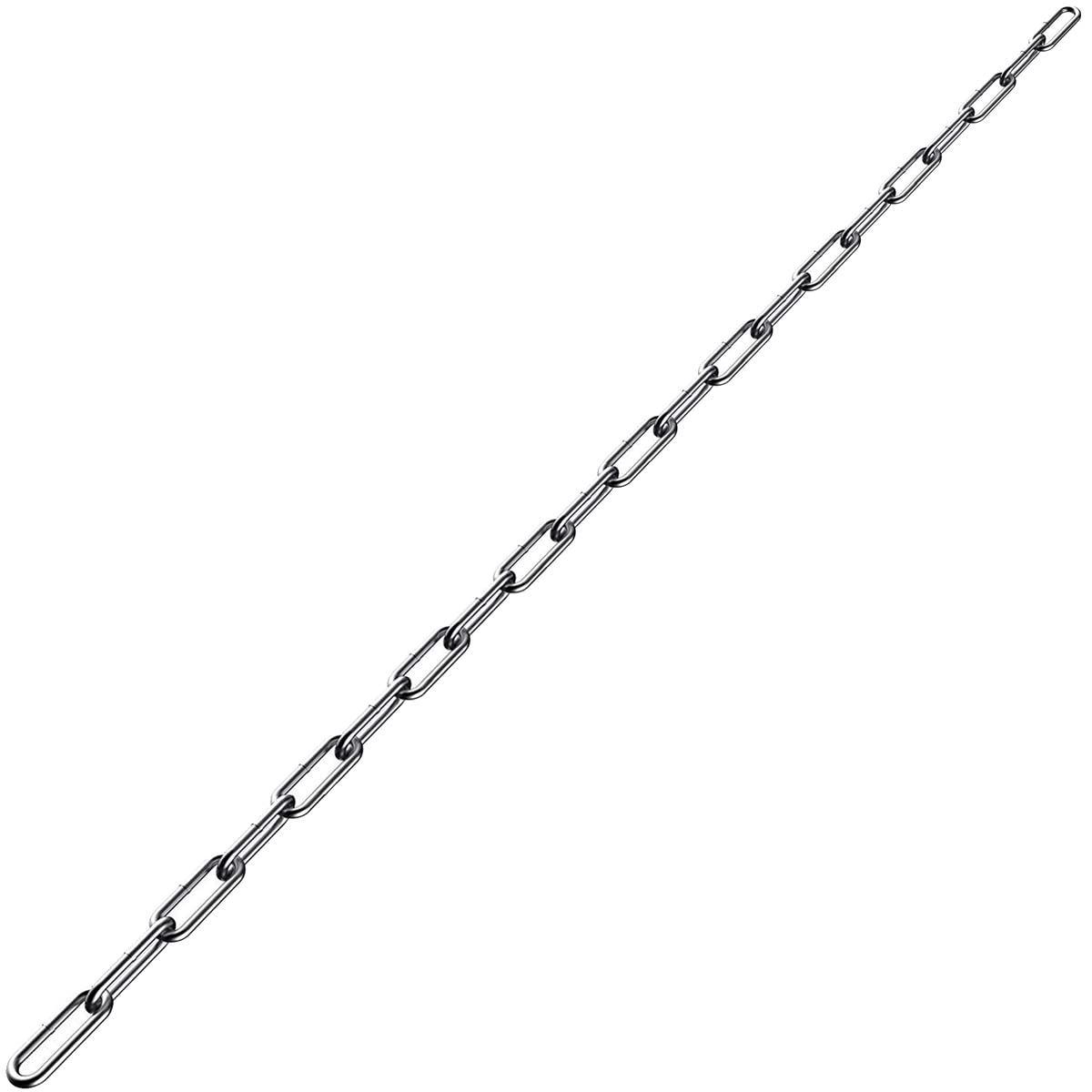 Stainless Steel Chain, Lsqurel 6.5ft Metal Chain Link Chain Small 5/64in Light Duty Chain Utility Chain Jack Chain for Home Outdoor Camping Hanging etc (5/64in-6.5ft)