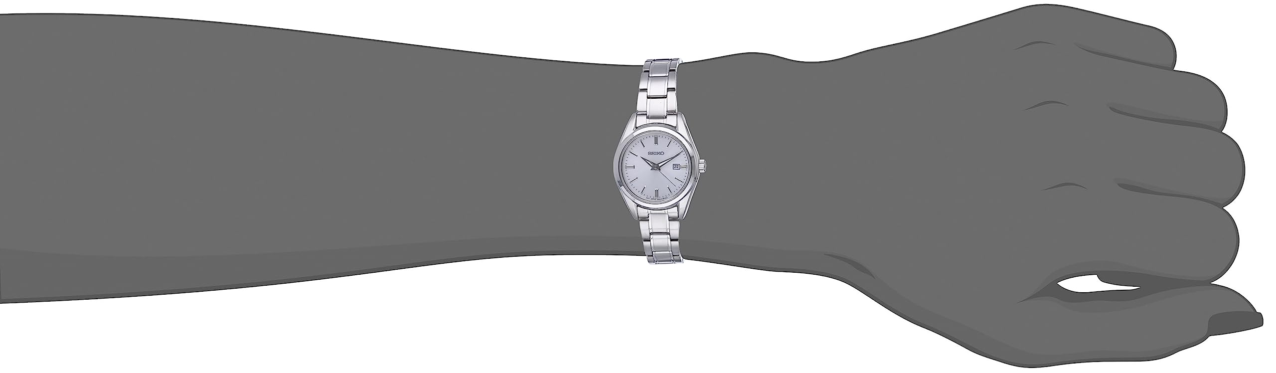 Seiko Women's Essentials Japanese Quartz With Stainless Steel Strap, Silver (Model: SUR633)