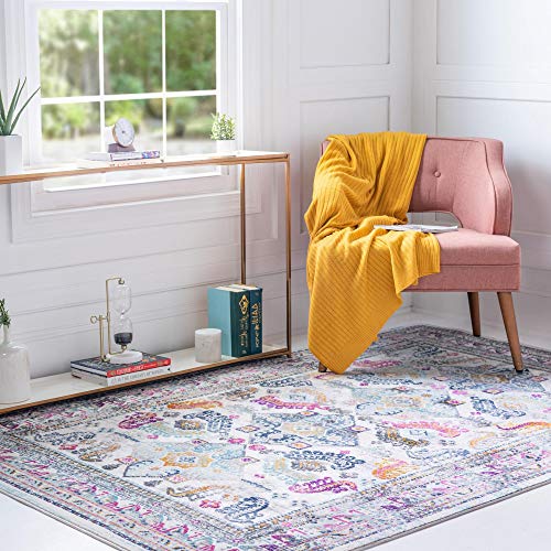Rugs.com Budapest Collection Area Rug ā 8' x 10' Multi Low-Pile Rug Perfect for Living Rooms, Large Dining Rooms, Open Floorplans