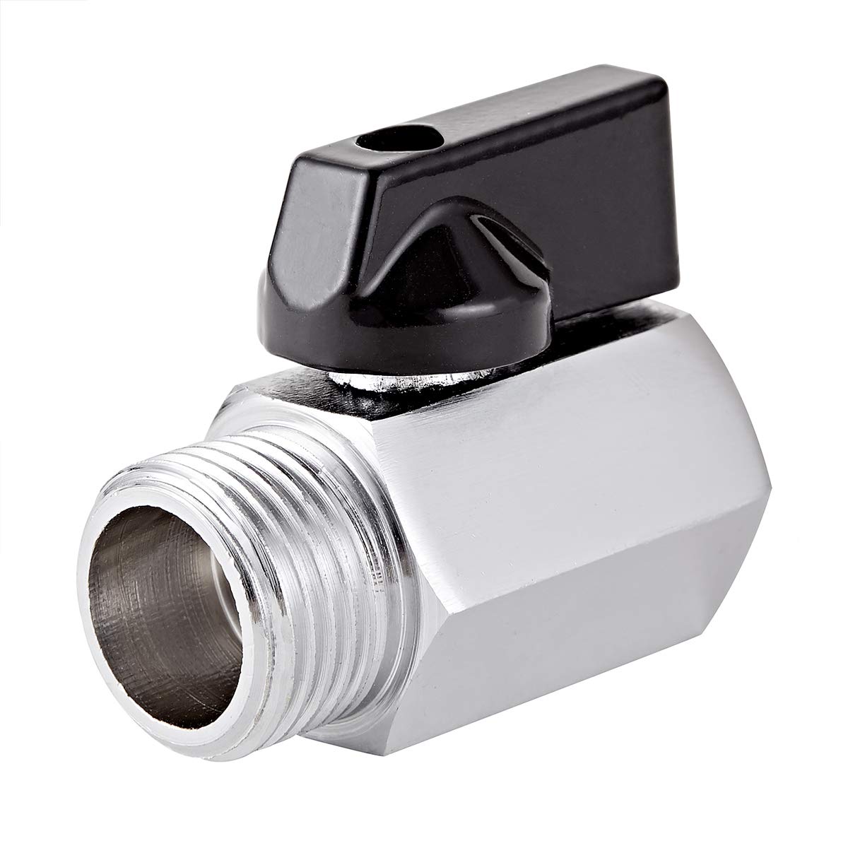 CPWUFIYD 2 Pack Brass Mini Ball Valve 1/2" NPT Female x Male Thread Shut-Off Valve
