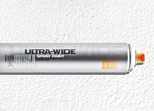 Montana Cans ULTRA WIDE Spray Paint, 750ml, Snow White, 25 Fl Oz (Pack of 1)
