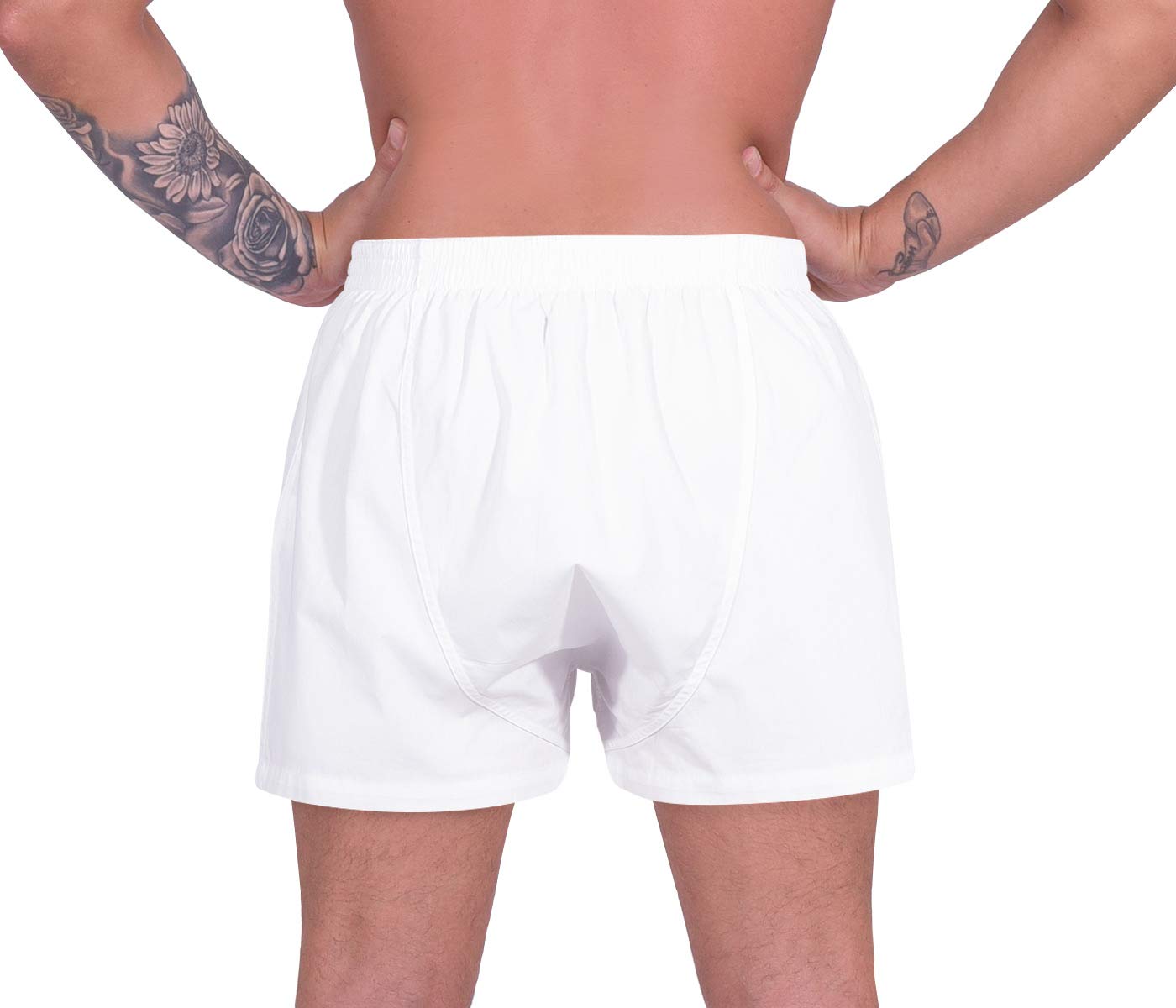LUFT Mens Plus Size Soft Underwear Elastic Briefs Rise Fit Durable Classic Trunks Underpants Waistband Seamless Cotton Solid Comfy Stretch Boys Boxer Shorts, White & Dark Gray XL 2 Pack Count