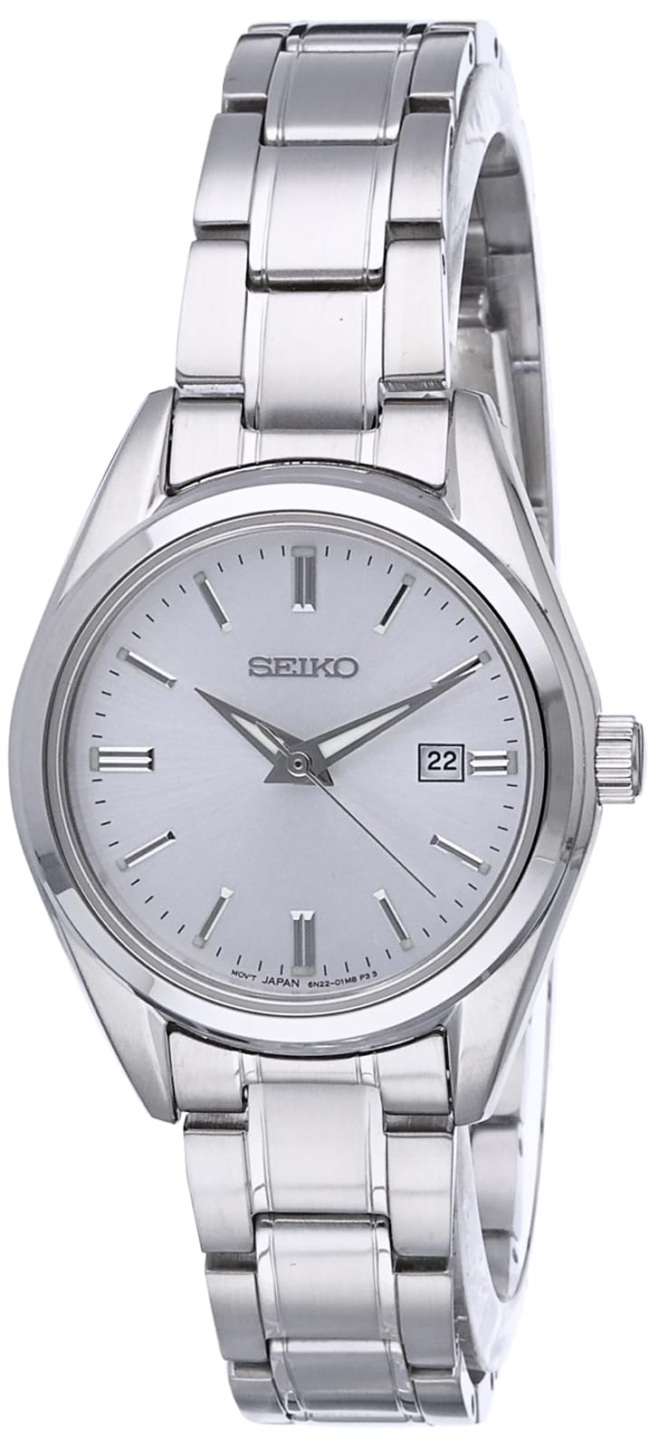 Seiko Women's Essentials Japanese Quartz With Stainless Steel Strap, Silver (Model: SUR633)