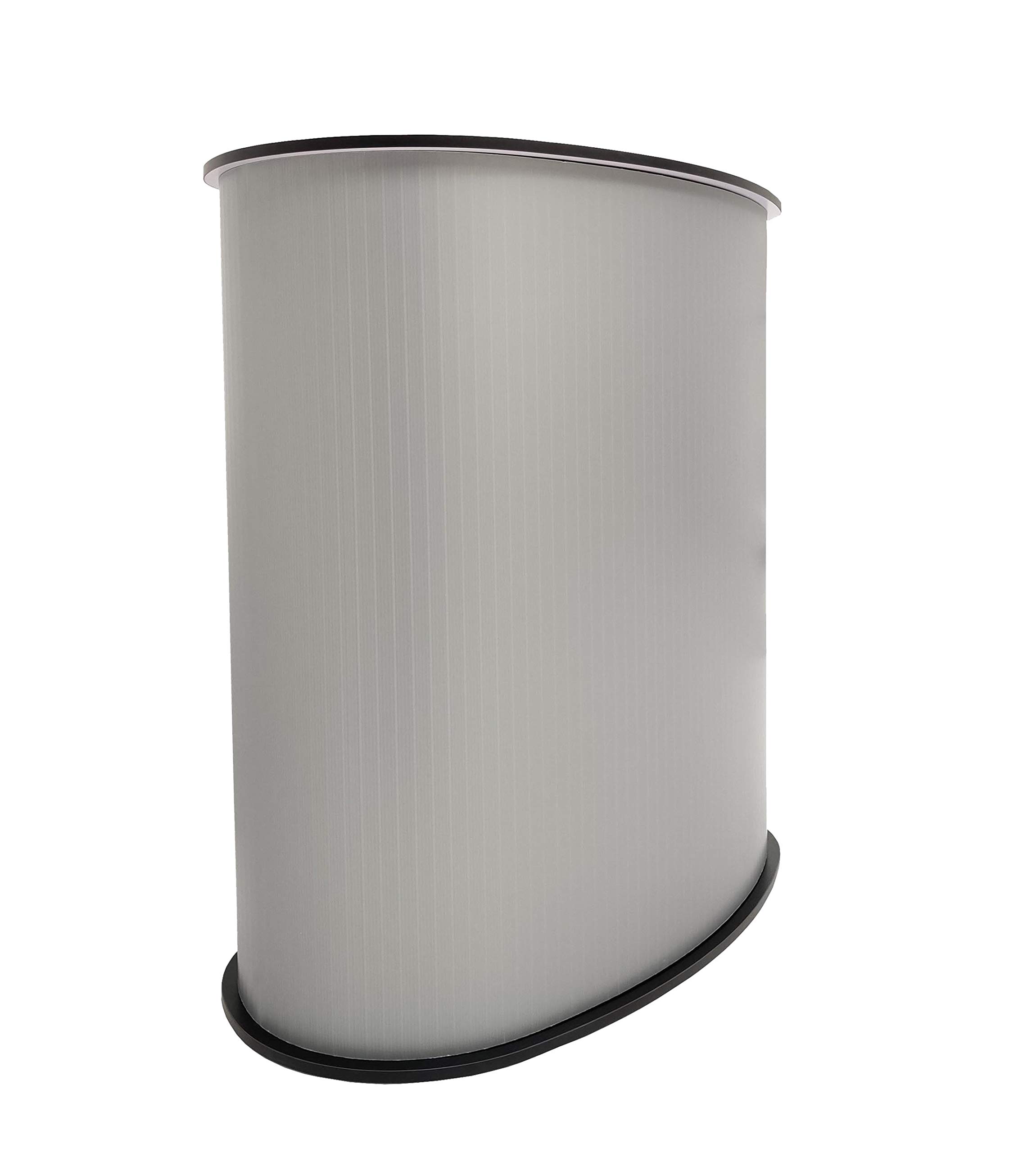 36.4" Tall X 35.6" Wide X 17" Deep Portable Lightweight Tradeshow Podium Lectern Pulpit Economy Event Party Wedding White Or Black Easy to Carry Speaker Organizer Table Countertop 15111-NPF
