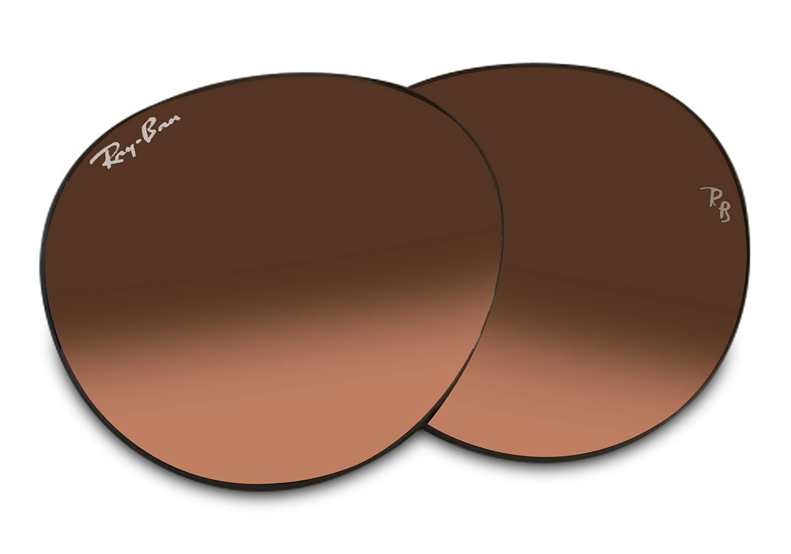 Ray-Ban Original ROUND METAL RB3447 50M Brown Mirror Pink Replacement Lenses For Men For Women + BUNDLE with Designer iWear Eyewear Kit