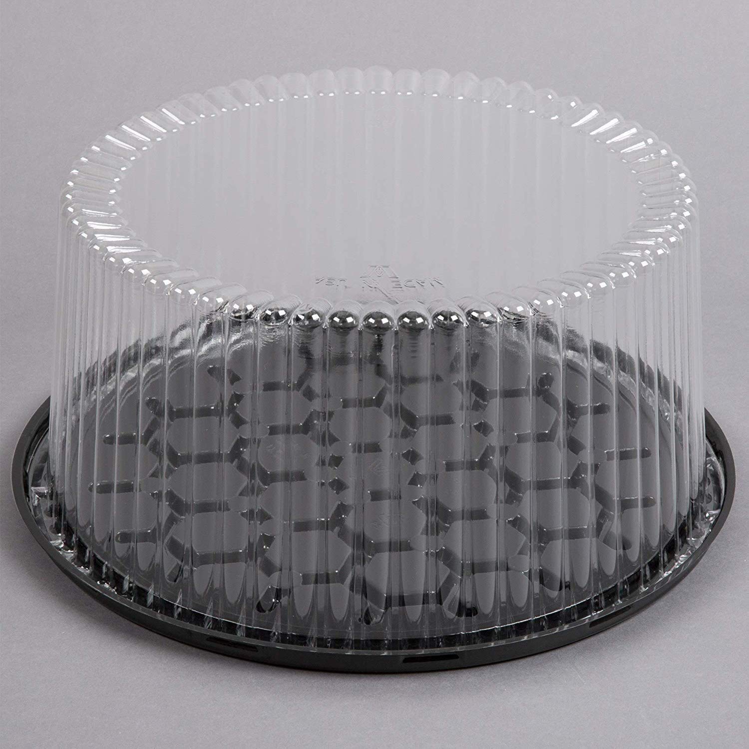 11-12" Cake Containers Carriers Plastic Disposable Carriers with Dome Lids and Cake Boards - 5 Round Cake Carriers for Transport | Clear Bundt Cake Boxes Cover(Large)