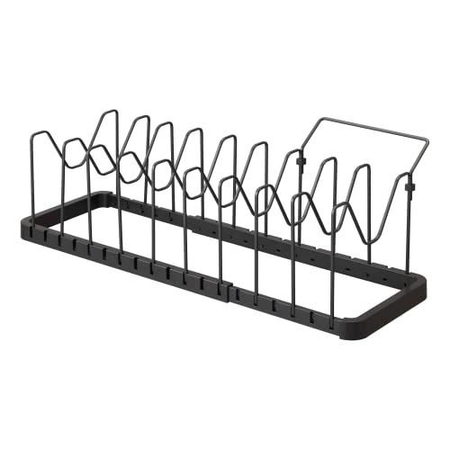 Yamazaki Home Tower Adjustable Lid & Pan Organizer β Kitchen Drawer Storage Shelf Rack.