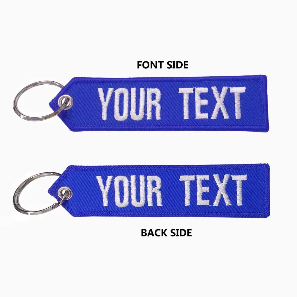 Graceful life Custom keychain,personalized keychains tag for motorcycles cars ATV scooters,embroidery key chain