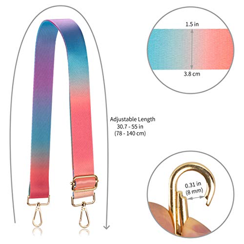 Allzedream Crossbody Bag Strap Adjustable Replacement Purse Straps (Gradients)