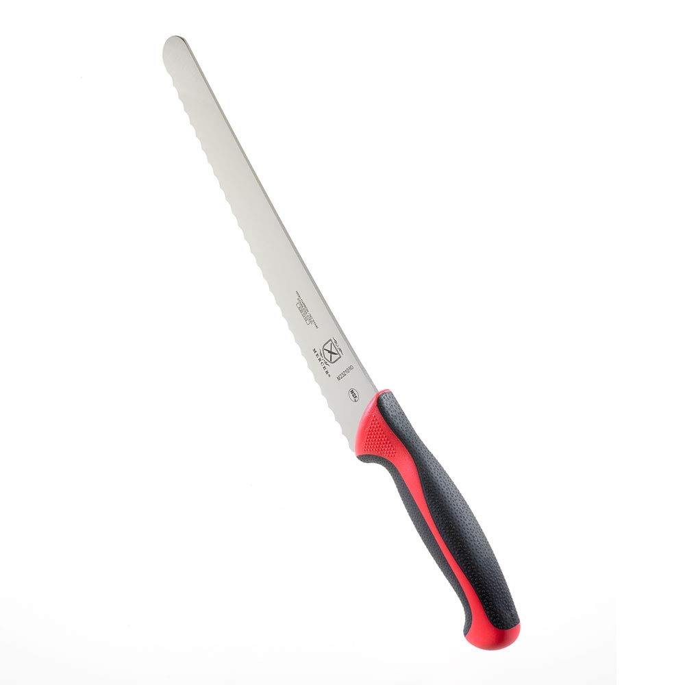 Mercer Culinary Millennia Color Handle Cutlery 10" Bread Knife (Wavy Edge Wide) Red