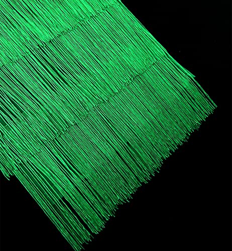 AOMEI Women's Spring Green High Waist Fringe Tiered Bodycon Pencil Midi Skirt S