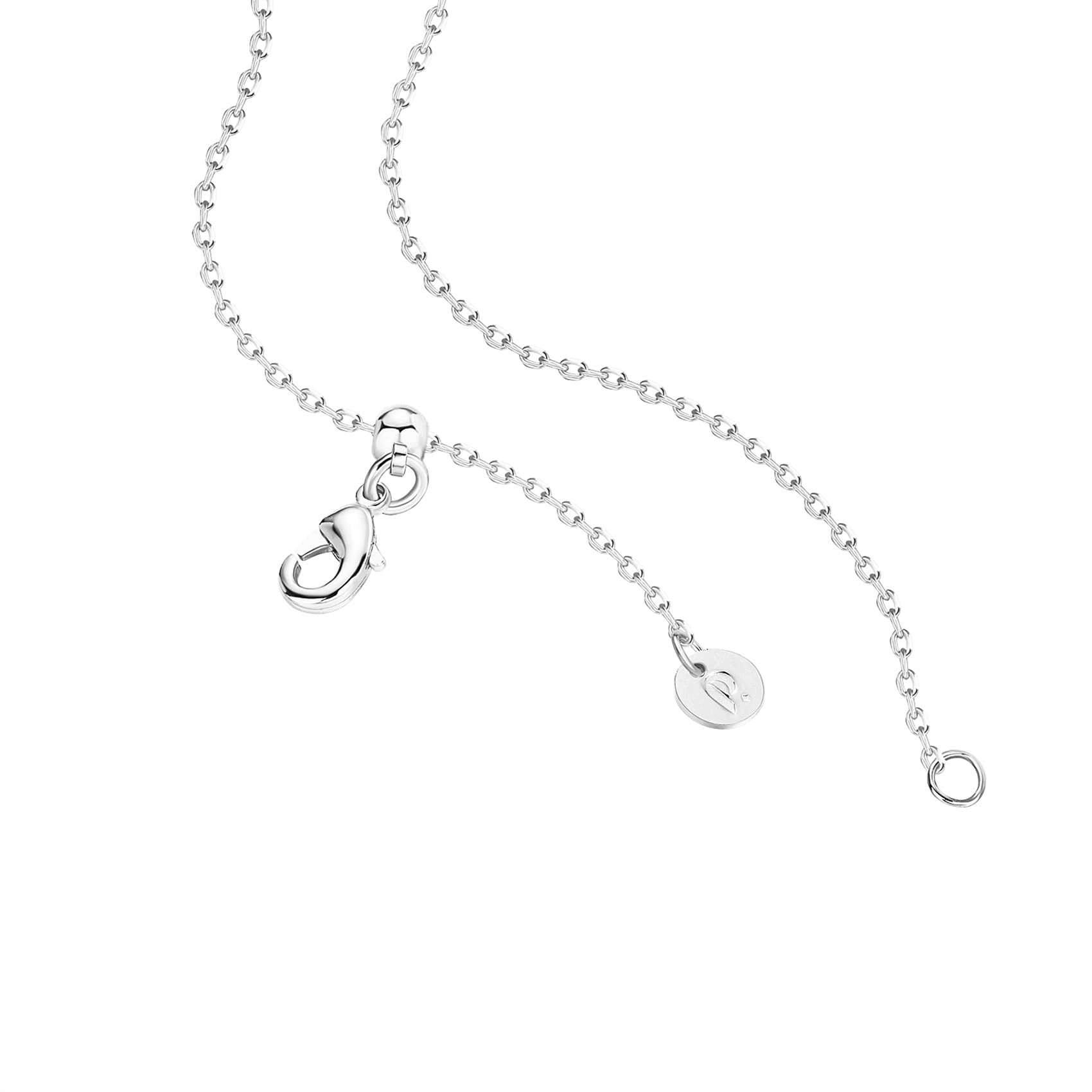 PAVOI 14K Gold Plated Sterling Silver Post Faux Diamond Oval Solitaire Pendant Halo Necklace in White Gold
