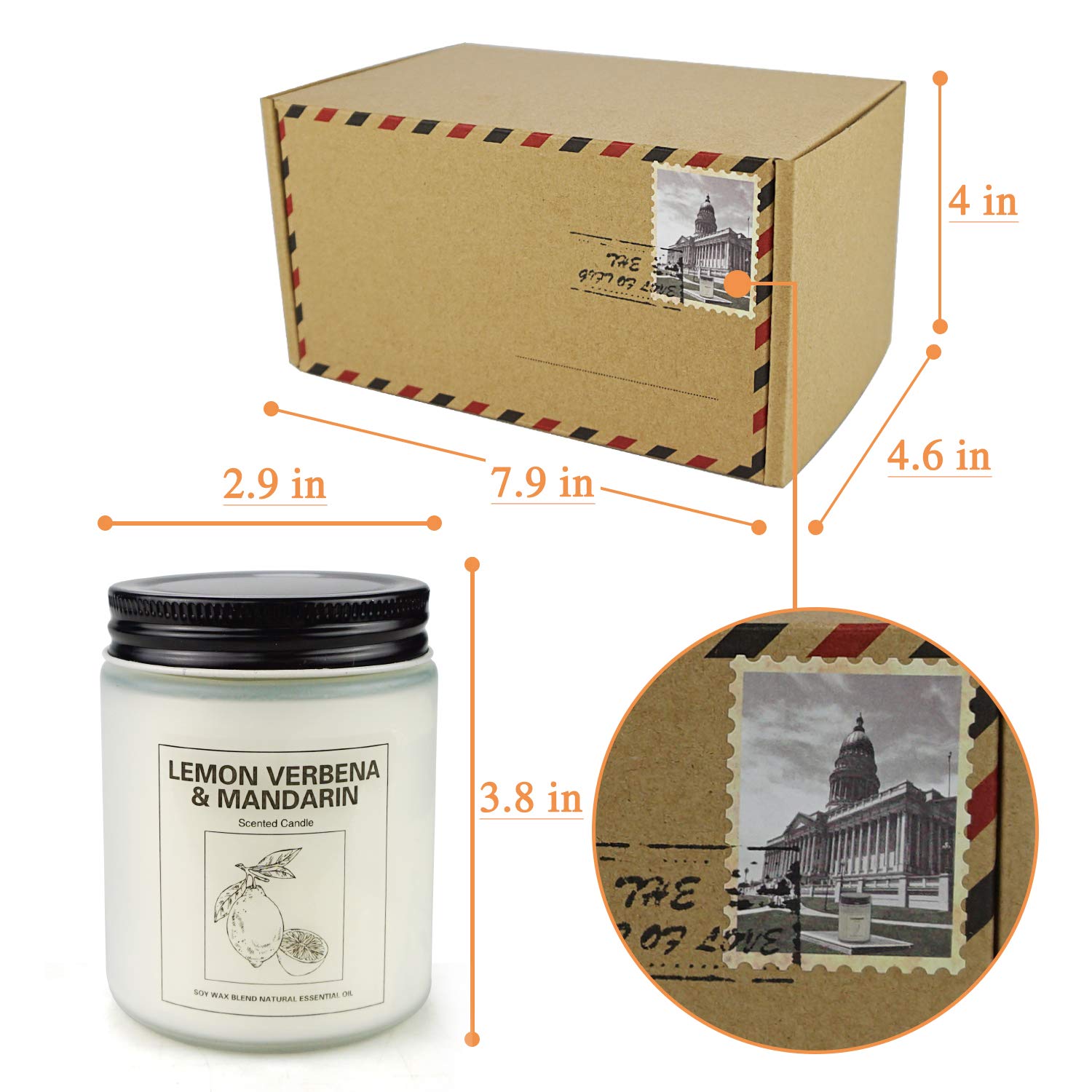 Vanilla Ice Cream and Lavender Candles for Home Scented, Aromatherapy Candle 2 pcs, Soy Wax Candle Set, Gift with Strongly Fragrance Jar Candles