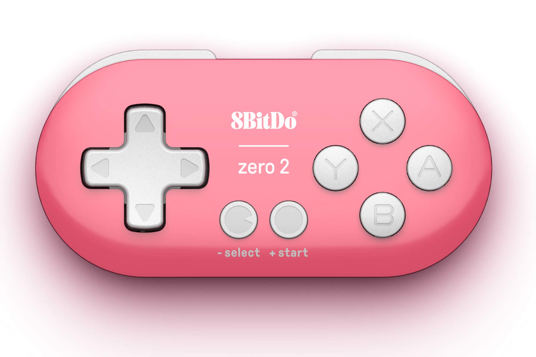 8Bitdo Zero 2 Bluetooth Key Chain Sized Mini Controller for Nintendo Switch, Windows, Android and macOS (Pink Edition)