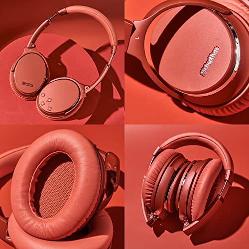 Srhythm NC35 Noise Cancelling Headphones Wireless Bluetooth 5.0, Fast Charge Over-Ear Lightweight Headset with Microphones, Mega Bass 50+ Hours’ Playtime
