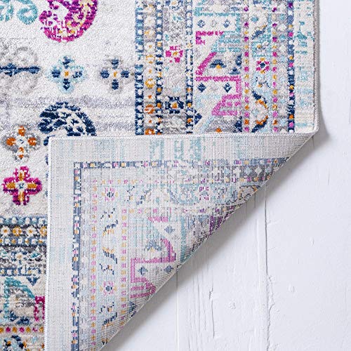 Rugs.com Budapest Collection Area Rug β 8' x 10' Multi Low-Pile Rug Perfect for Living Rooms, Large Dining Rooms, Open Floorplans