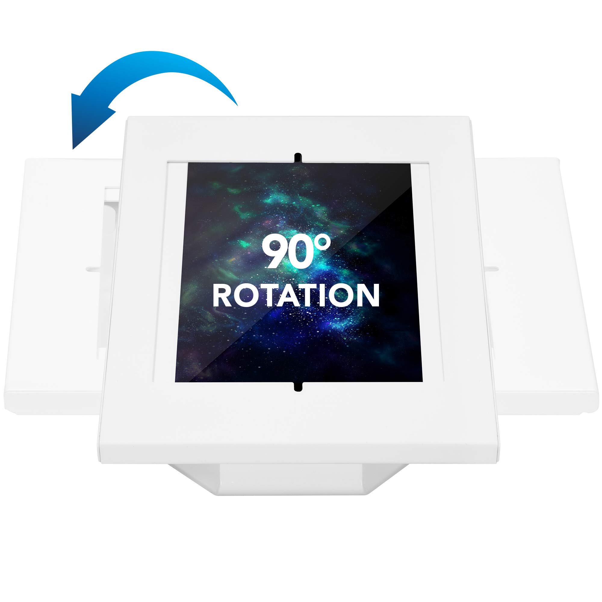 Mount-It! Anti-Theft Tablet Kiosk | Locking Tablet Enclosure with Counter Top and Wall Mount Base | Compatible with iPad 9.7, 10.2, 10.5 & Galaxy Tab A 10.1(2019) | MI-3775W
