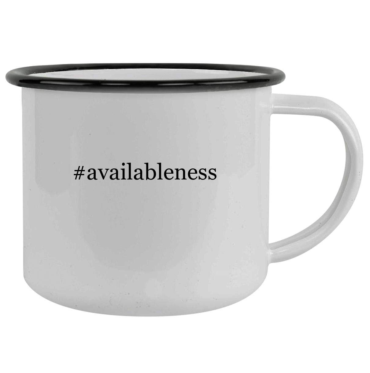 #availableness - 12oz Hashtag Camping Mug Stainless Steel, Black