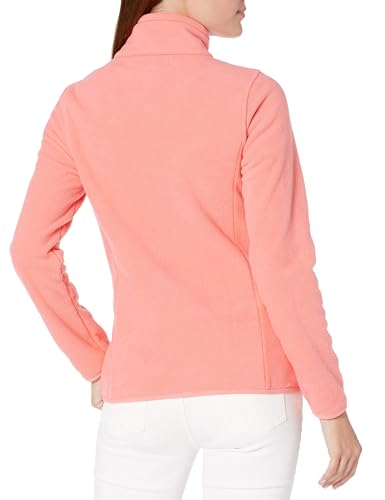 Amazon Essentials Women's Classic-Fit Long-Sleeve Quarter-Zip Polar Fleece Pullover Jacket - Discontinued Colors, Coral Pink, X-Large