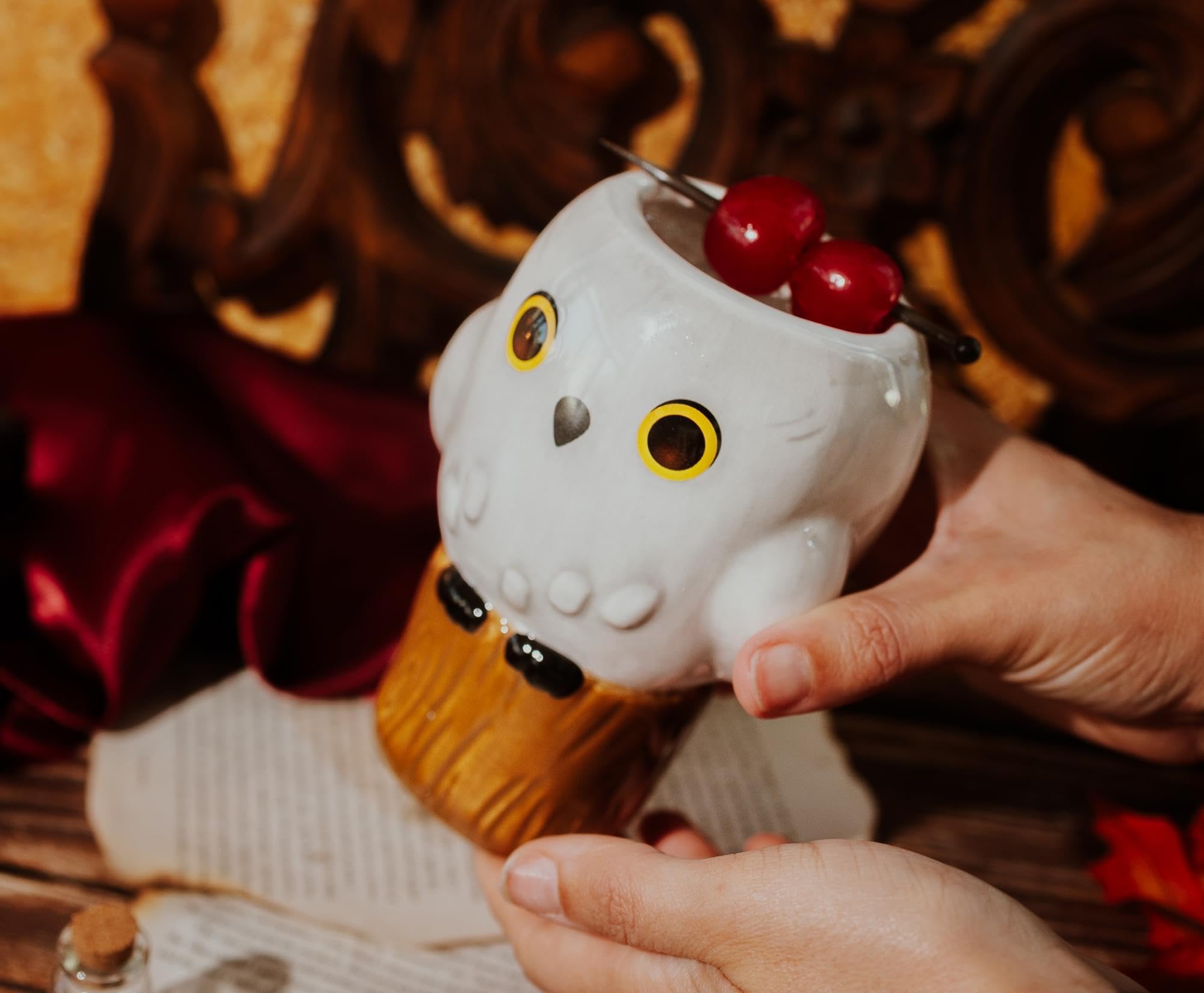 Harry Potter Hedwig Owl Coffee Mug, 16 Oz -Kawaii Figure Goblet Cup Design by Jerrod Maruyama - Ceramic - Great Gift for Kids & Adults