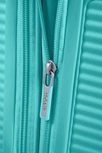 American Tourister Unisex_Adult Soundbox, Blue (Poolside Blue), Spinner S EXP (55 cm-41 L)