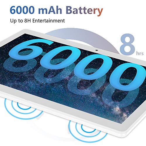 ZONKO Tablet 10.1 inch Android Tablet with 2GB+32GB+256GB Expand, 3G Phone Tablets & Dual Sim Card & 2MP+ 5MP Dual Camera, Quad Core Processor, 1280x800 IPS HD Display,GPS, FM (Silver)