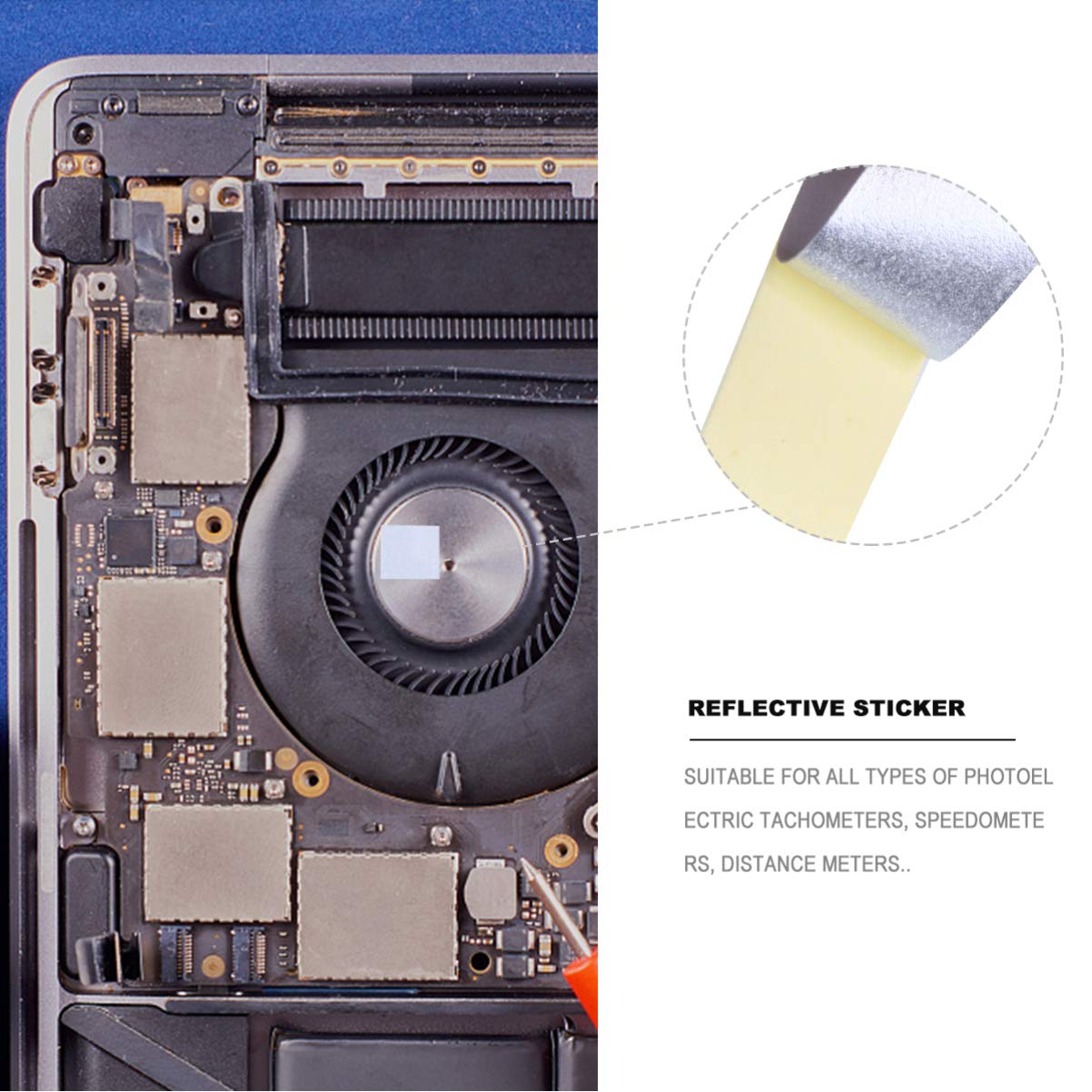 ULTECHNOVO Car Stuff Optical and Non- Digital Photos - Reflective Tape Strips for Digital Photo Tachometers 12pcs Car Sticker
