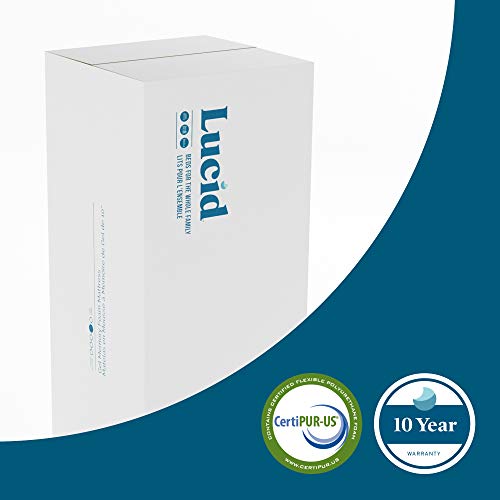 LUCID 12 Inch Memory Foam Mattress - Plush Feel - Memory Foam Infused with Bamboo Charcoal - Gel Infusions - CertiPUR-US Certified - Breathable - Full