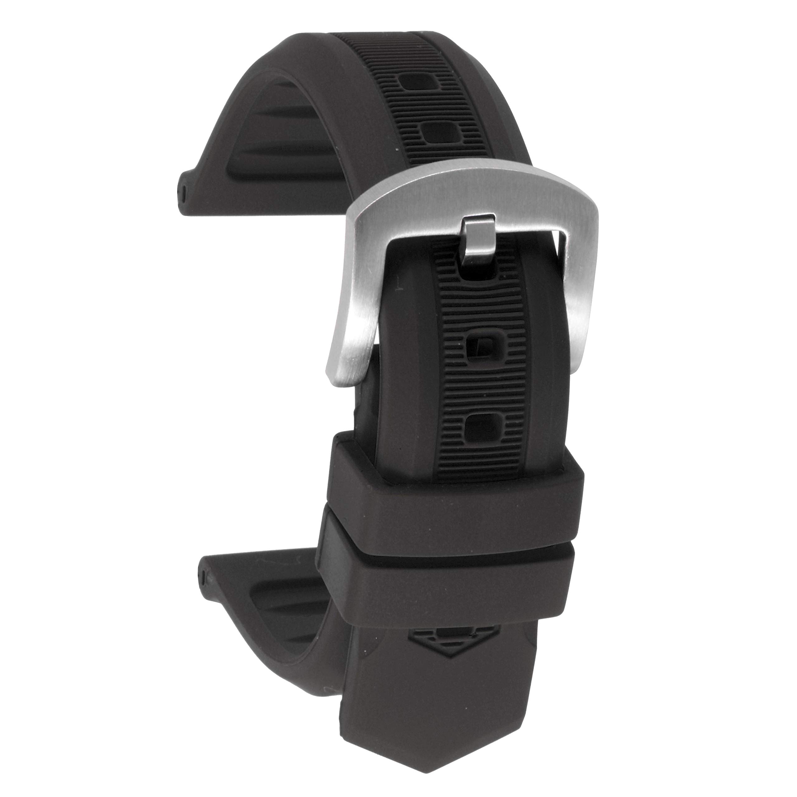 20mm Soft Rubber Strap Black Watch Band for TAG HEUER Formula F-1 Aquaracer by Vintage.G