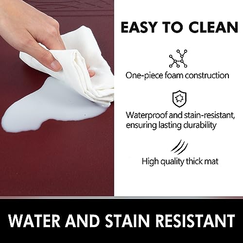 Anti Fatigue Kitchen Mat for Floor by DAILYLIFE, 3/4" Thick Kitchen Cushioned Mat, Standing Comfort Mat for Home, Office, Garage - Non-Slip Bottom, Waterproof & Easy-to-Clean (20" x 42", Burgundy)