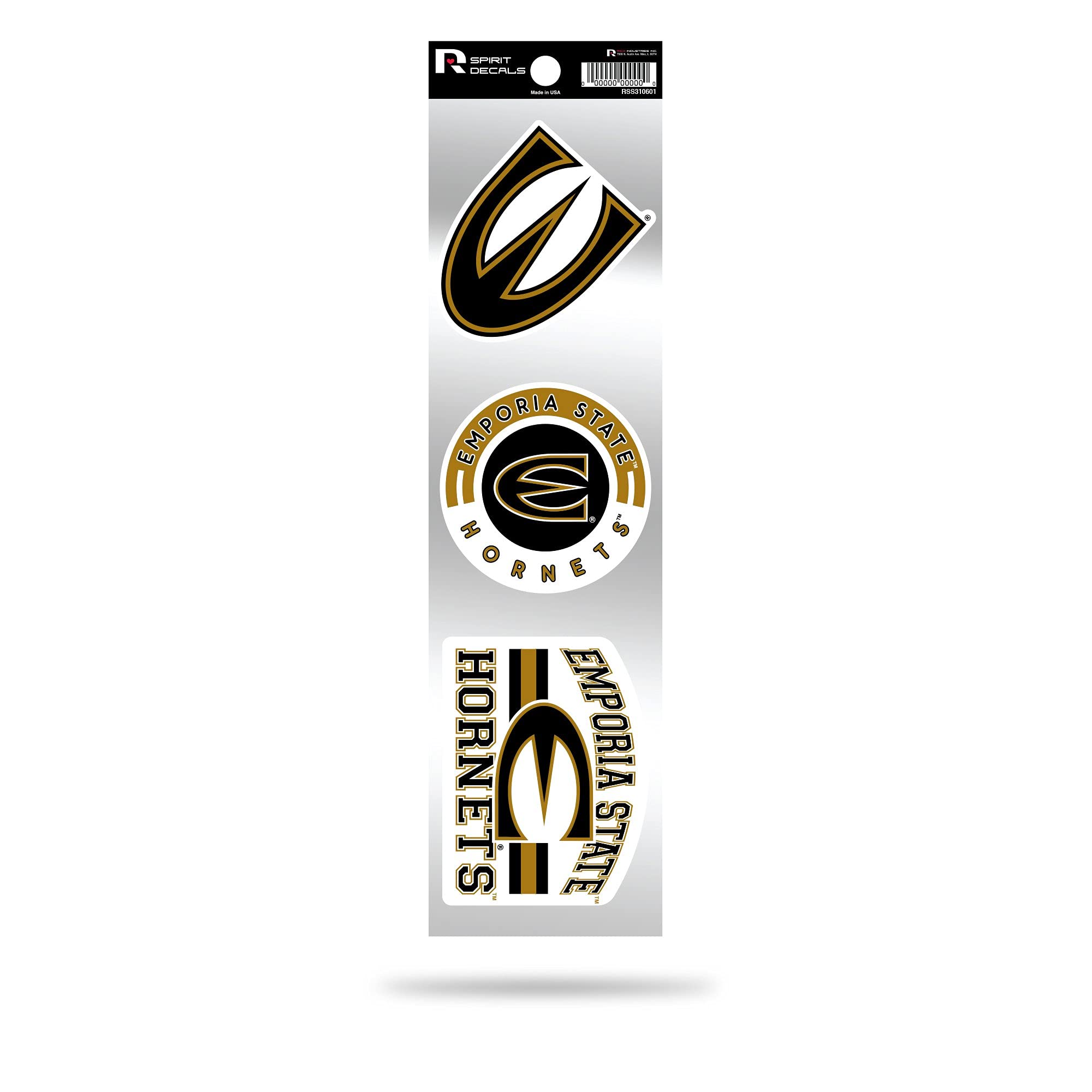 Rico Industries RSS310601: Emporia State 3-Piece Retro Spirit Decals