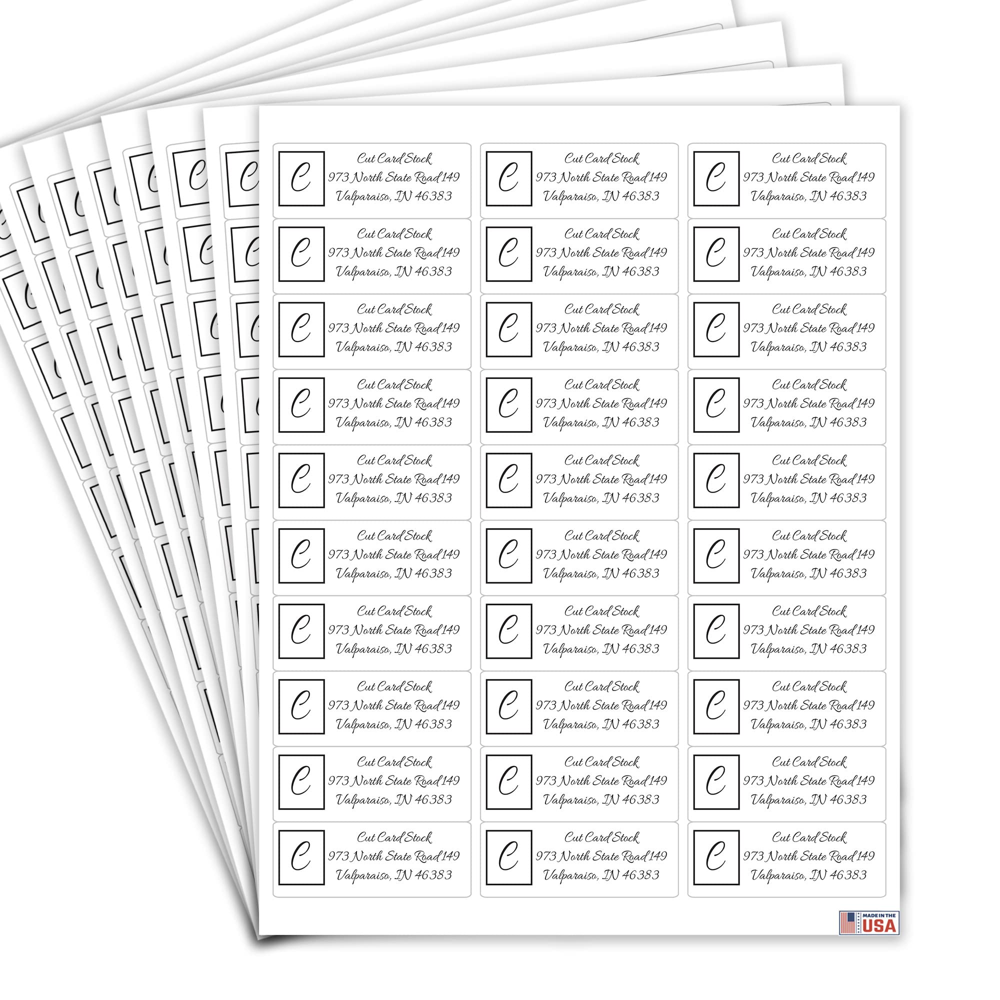 Personalized Return Address Labels - Simple Elegant Design - 240 Labels & 240 Envelope Seals Included - Made in The U.S.A.
