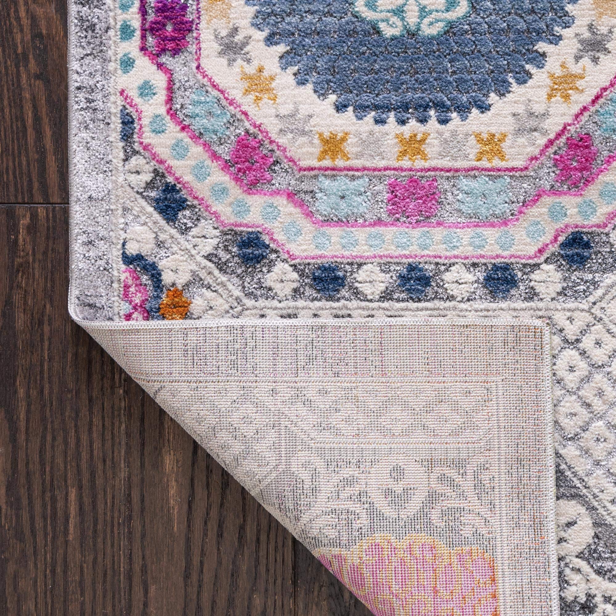 Rugs.com Budapest Collection Area Rug – 8' x 10' Multi Low-Pile Rug Perfect for Living Rooms, Large Dining Rooms, Open Floorplans