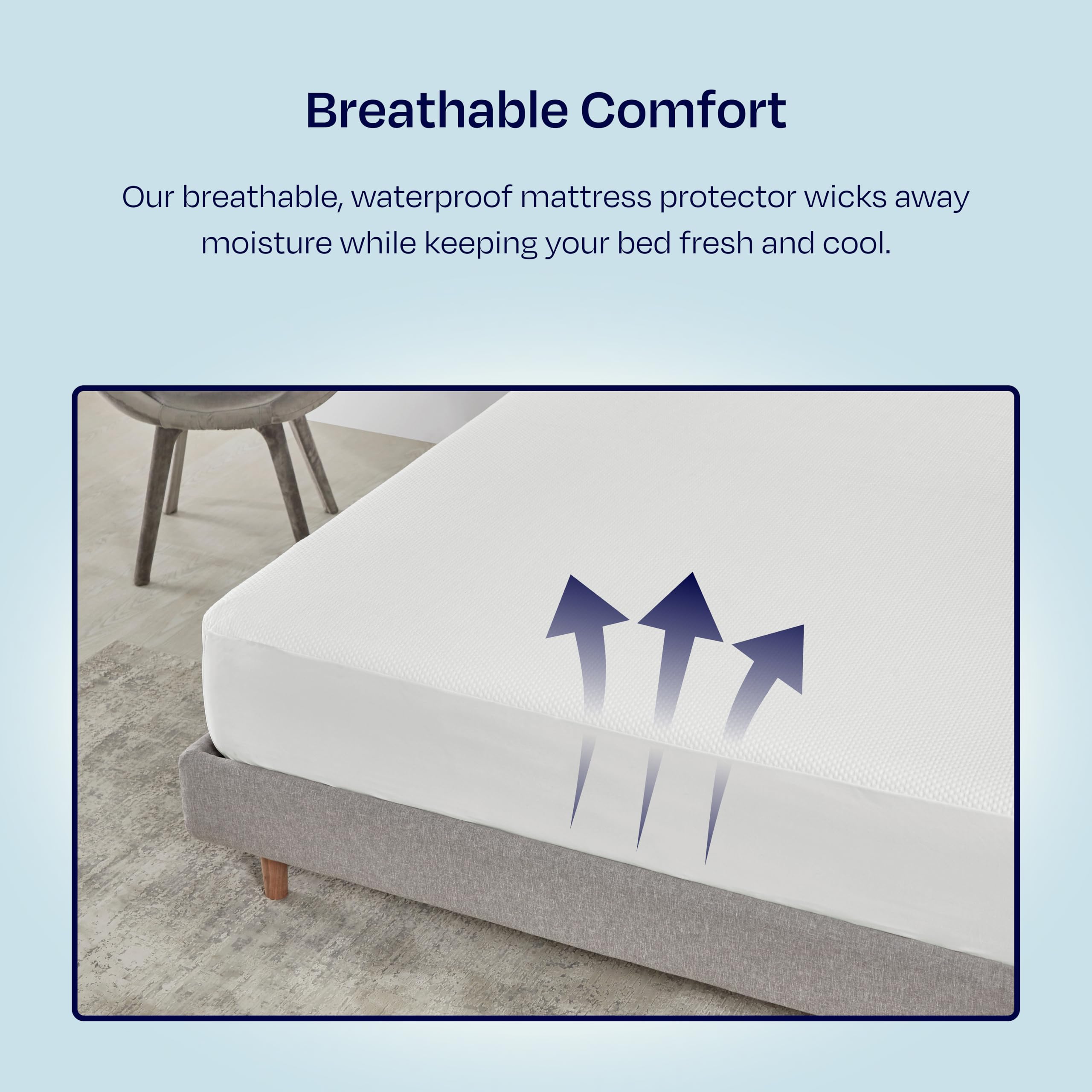 California Design Den Premium Waterproof Mattress Protector for Twin XL Size Bed - Soft, Cooling, Noiseless, Machine Washable, Fitted Mattress Cover with 8-20 Inch Deep Pockets