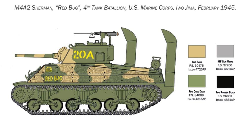 Italeri -M4A2 Sherman US Marine Body 1/35, I6583
