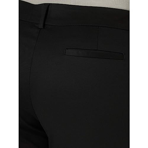 Lee Women's Plus Size Wrinkle Free Relaxed Fit Straight Leg Pant, Black, 18W Medium
